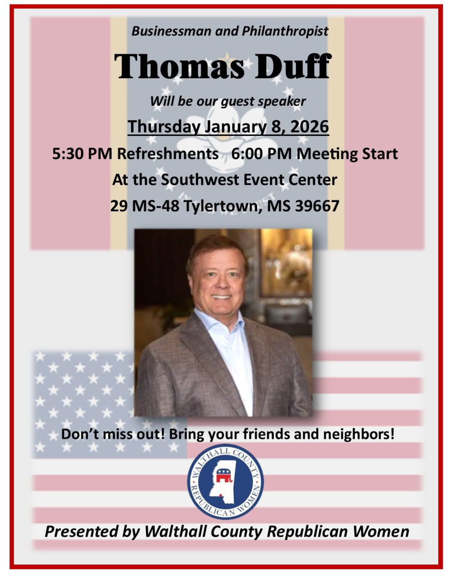 Walthall County Republican Women to host Thomas Duff – The Tylertown Times